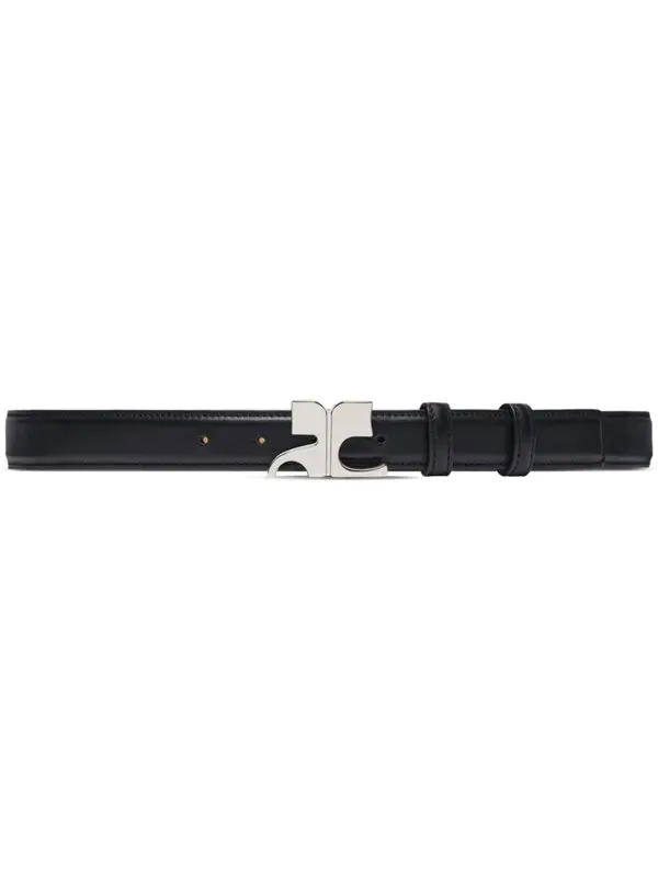 COURREGES Leather Belt - Black