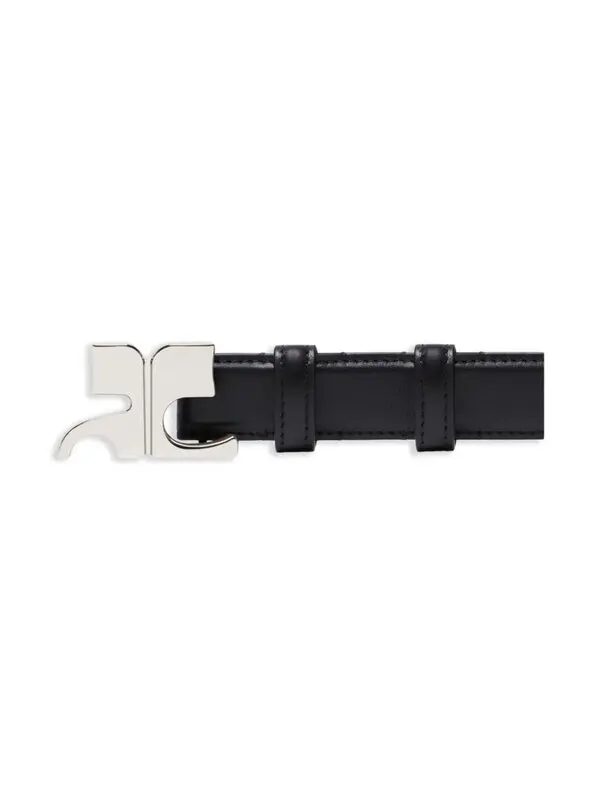 COURREGES Leather Belt - Black