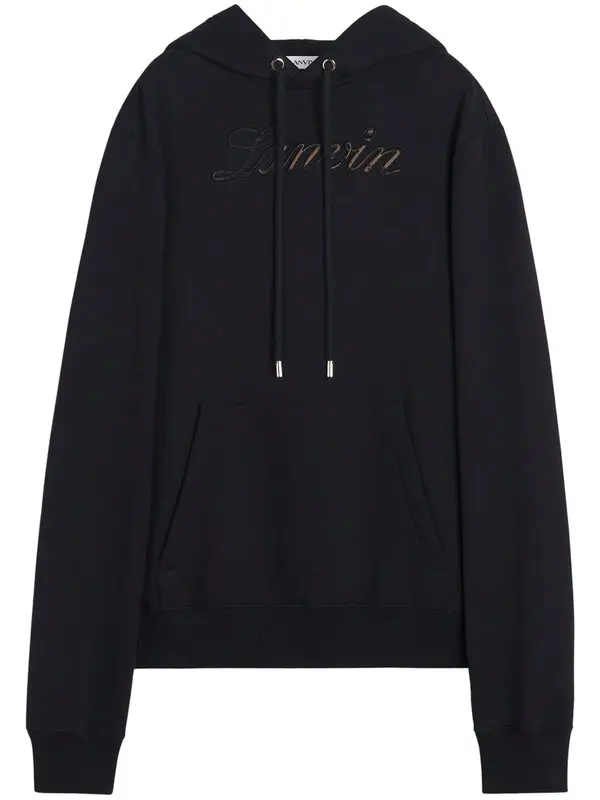 LANVIN Embroidered Logo Hoodie