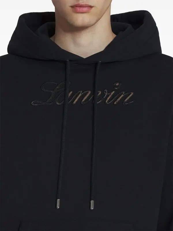 LANVIN Embroidered Logo Hoodie