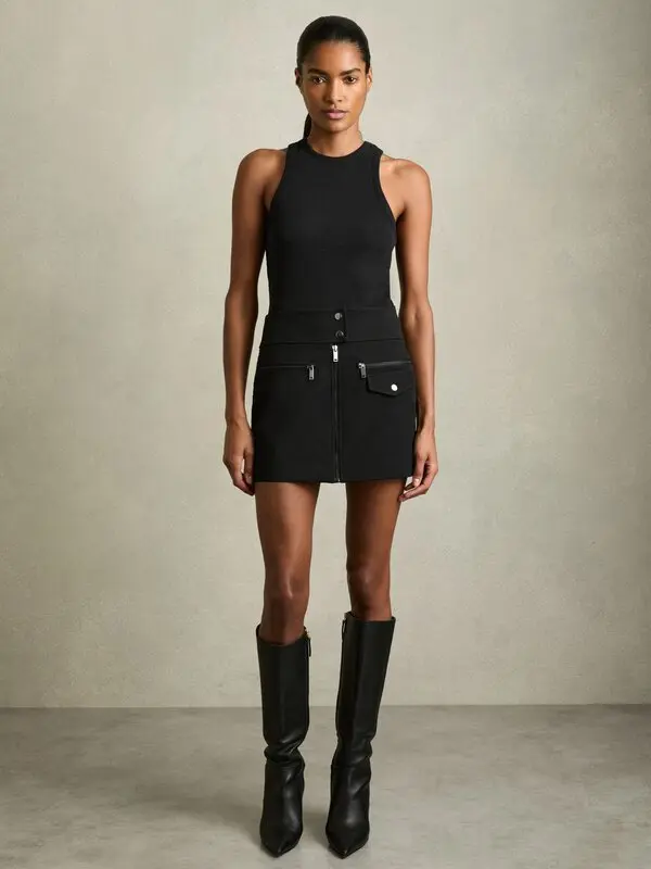 REISS Poppy Ponte Mini Skirt
