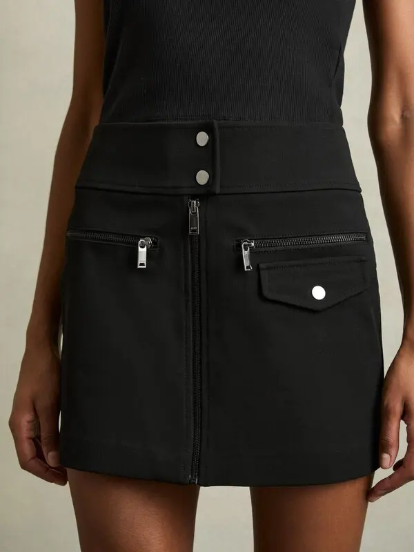 REISS Poppy Ponte Mini Skirt
