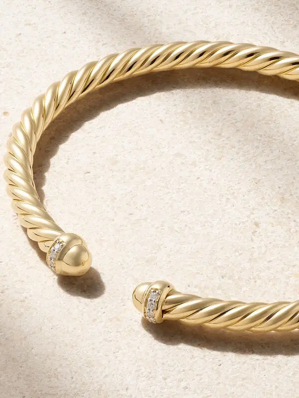David Yurman Modern Cable 18-karat Diamond Cuff