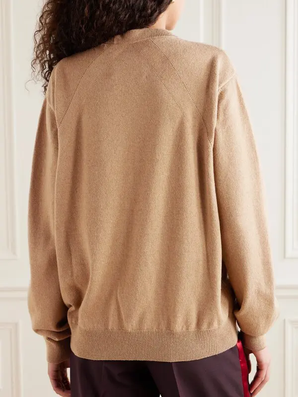 JIL SANDER Cashmere And Cotton-blend Crewneck Sweater