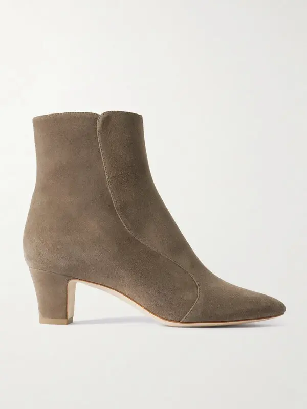Manolo Blahnik Myconia 50 Suede Ankle Boots - Brown