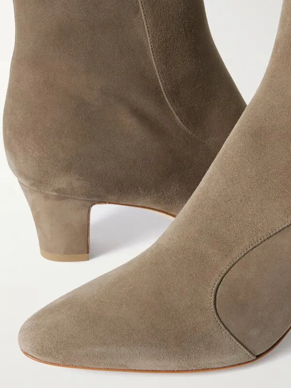 Manolo Blahnik Myconia 50 Suede Ankle Boots - Brown
