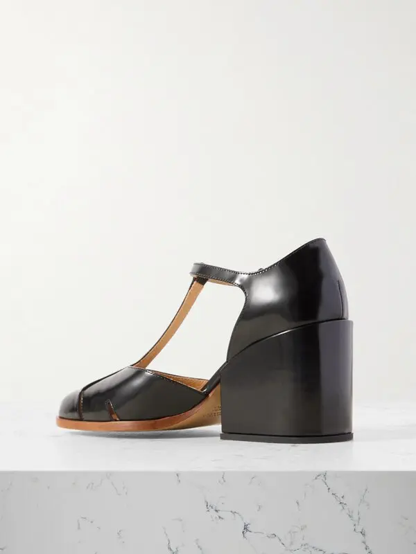 Gabriela Hearst Evita Glossed-leather Pumps