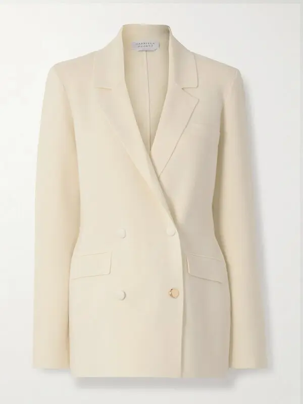 Gabriela Hearst Bowen Knitted Wool Double-breasted Blazer