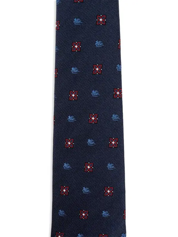 Etro Pegaso Embroidered Tie