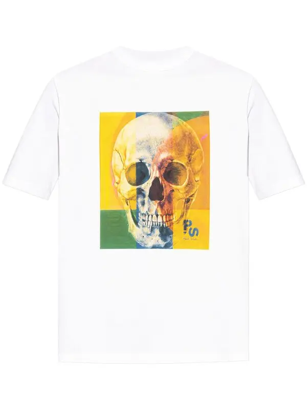 Paul Smith Multi Colour Skull T-Shirt - White | Editorialist