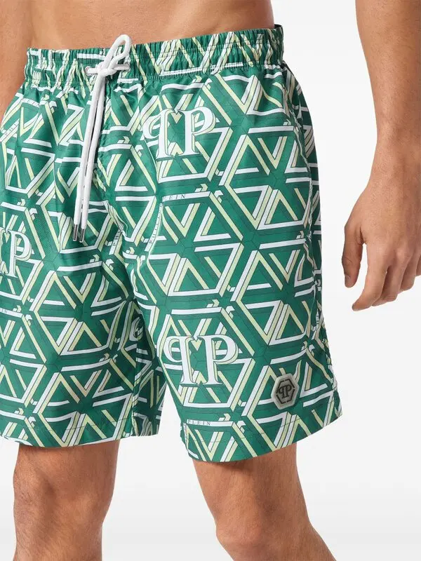 Philipp Plein Monogram-print Swim Shorts
