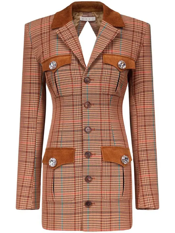AREA Open-back Blazer Dress