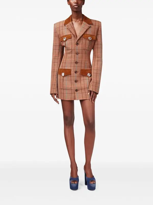 AREA Open-back Blazer Dress