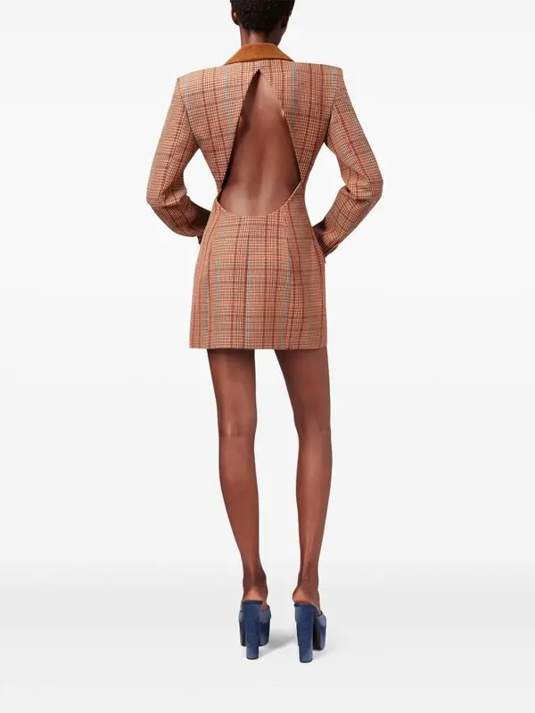 AREA Open-back Blazer Dress