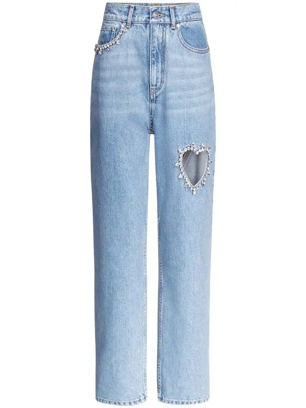 AREA Crystal-embellished Jeans