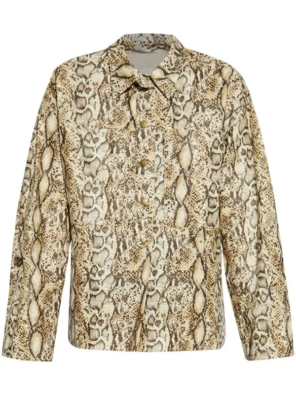 Isabel Marant Étoile Florida Snakeskin Shirt - Neutrals