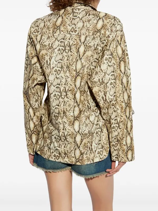 Isabel Marant Étoile Florida Snakeskin Shirt - Neutrals