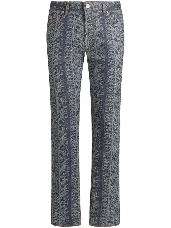 Etro Jacquard Paisley Jeans