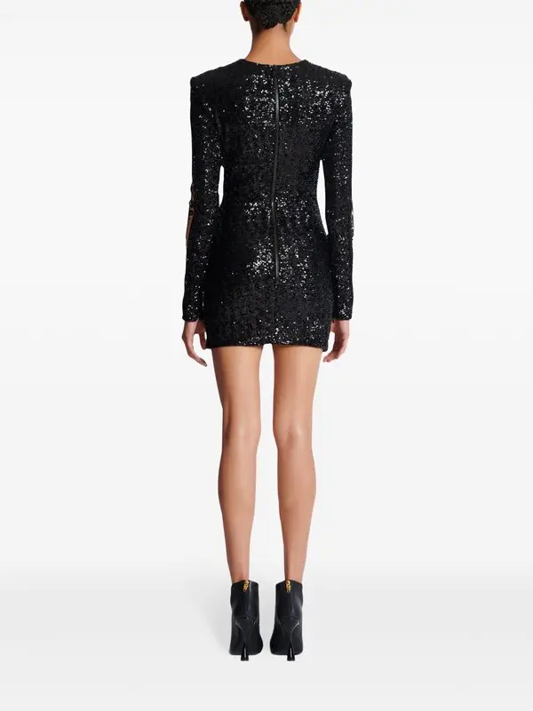 balmain embroidered mini dress Balmain