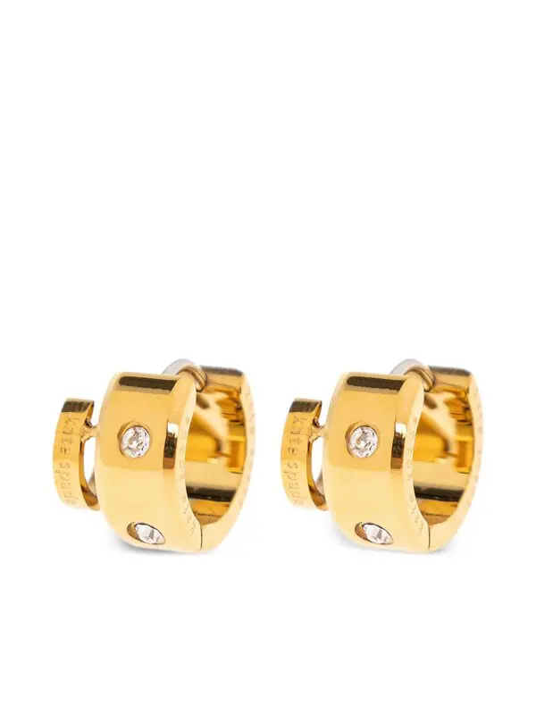 Kate Spade New York Crystal-embellished Hoop Earrings - Gold