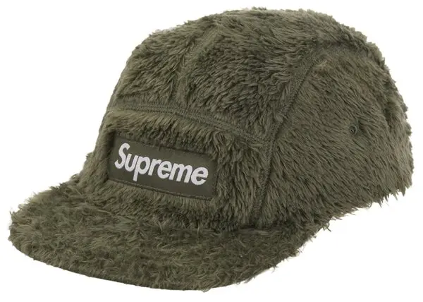 Supreme Fuzzy Camp Cap - Moss