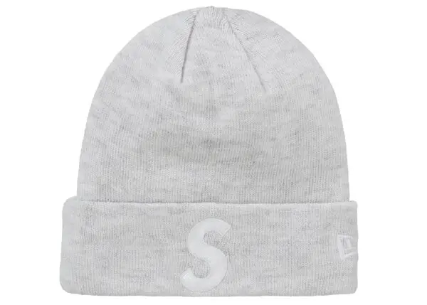 Supreme S Logo Beanie - Heather Grey