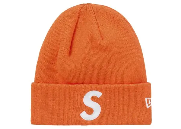 Supreme New Era S Logo Beanie Fw24 - Orange