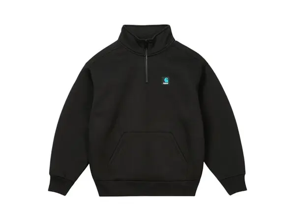 PALACE Carhartt Wip Carlux 1/2 Zip Sweatshirt - Black