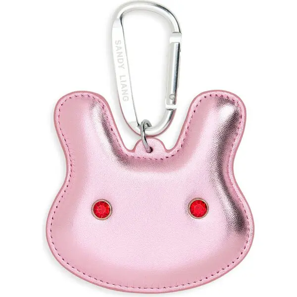 Sandy Liang Bunny Bag Charm - Metallic Pink