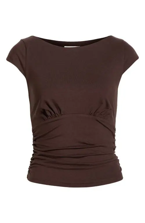 REFORMATION Madelyn Stretch Knit Top - Mole