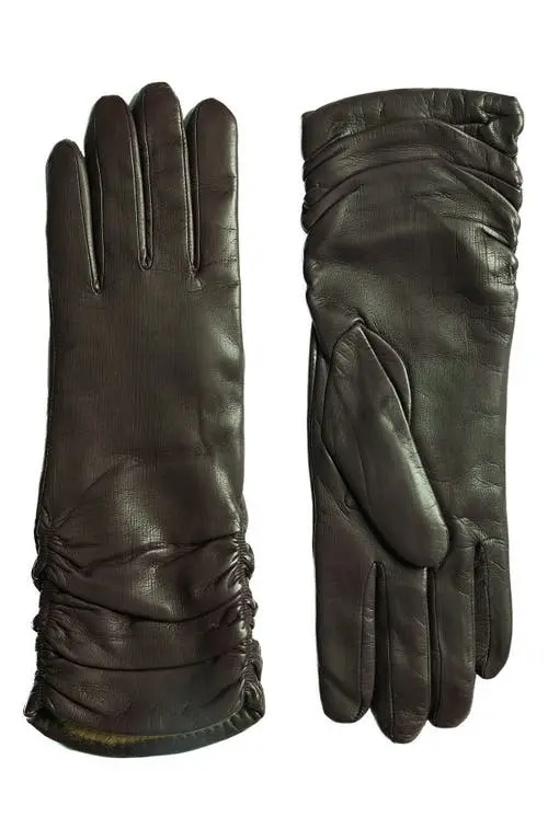PAULA ROWAN Meggan Leather Gloves - Forest Green