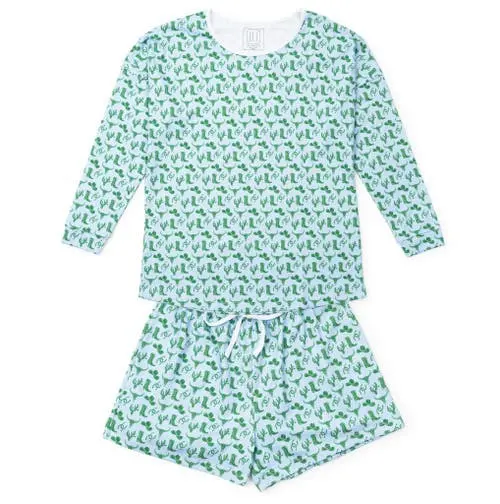 LILA AND HAYES Anna Pajama Set - Wild West Blue