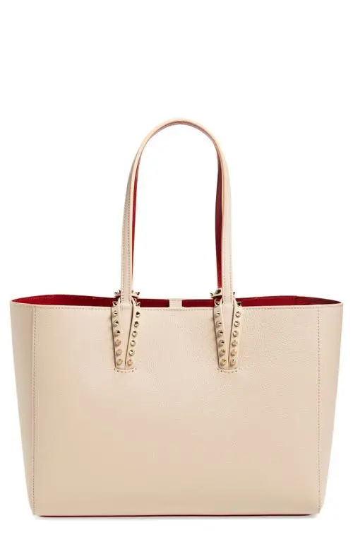CHRISTIAN LOUBOUTIN Small Cabata Soft Leather Tote - Pearl/gold
