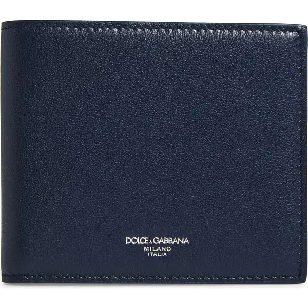 Dolce & Gabbana Leather Bifold Wallet - Blue Scuro