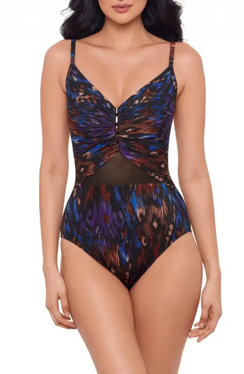 MIRACLESUIT® Tapiz Mariposa One-piece Swimsuit - Black/ Multi