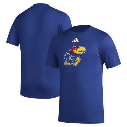 Adidas Kansas Jayhawks Primary Locker Logo Pre-game Aeroready T-shirt - Royal