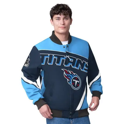 G-III EXTREME Tennessee Titans Maximum Racing Full-snap Jacket