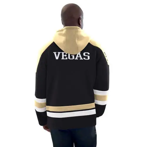 STARTER Vegas Golden Knights Hockey Pullover Hoodie By - Black
