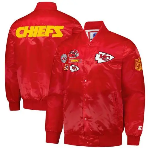 STARTER Kansas City Chiefs Satin Varsity Jacket