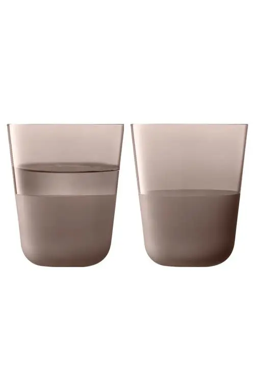 LSA Arc Contrast Set Of 4 Tumblers - Brown