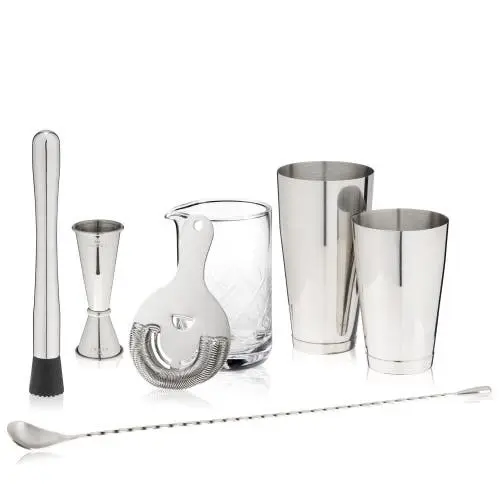 VISKI 7-piece Barware Set In Stainless Steel - Silver