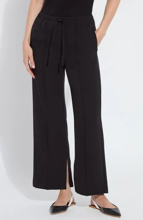 Lyssé Genevieve Drawstring Slit Pants - Black