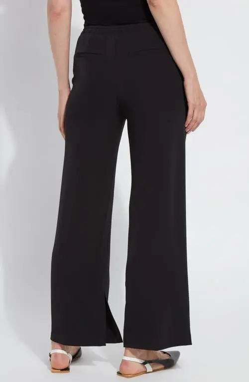 Lyssé Genevieve Drawstring Slit Pants - Black