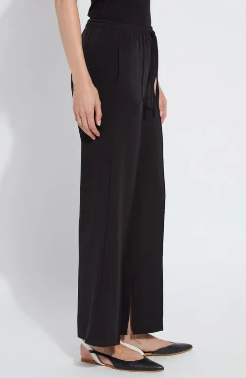 Lyssé Genevieve Drawstring Slit Pants - Black