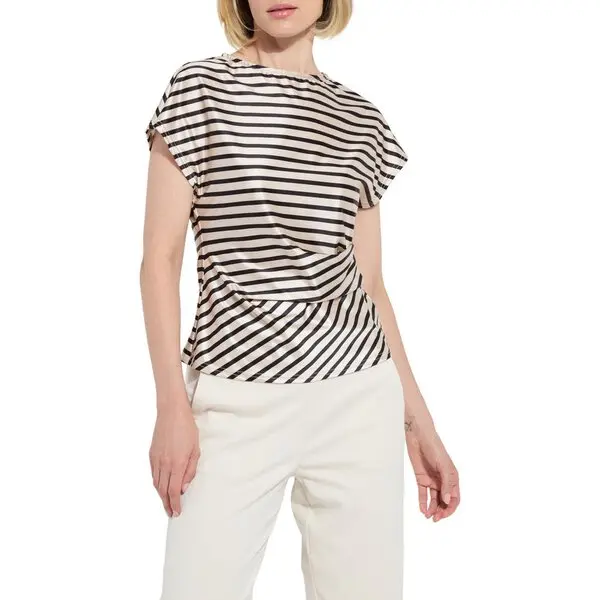 Lyssé Bruna Stripe Satin Top