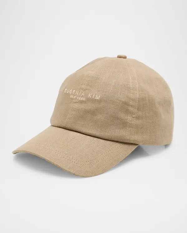 Eugenia Kim Lo Linen Baseball Cap - Khaki | Editorialist