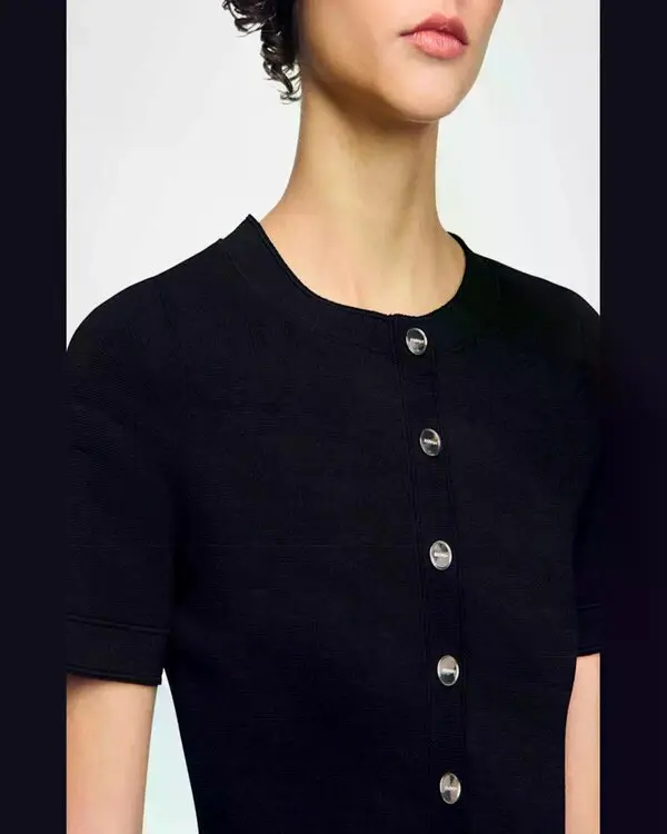Sandro Paradis Pleated-hem Mini Dress