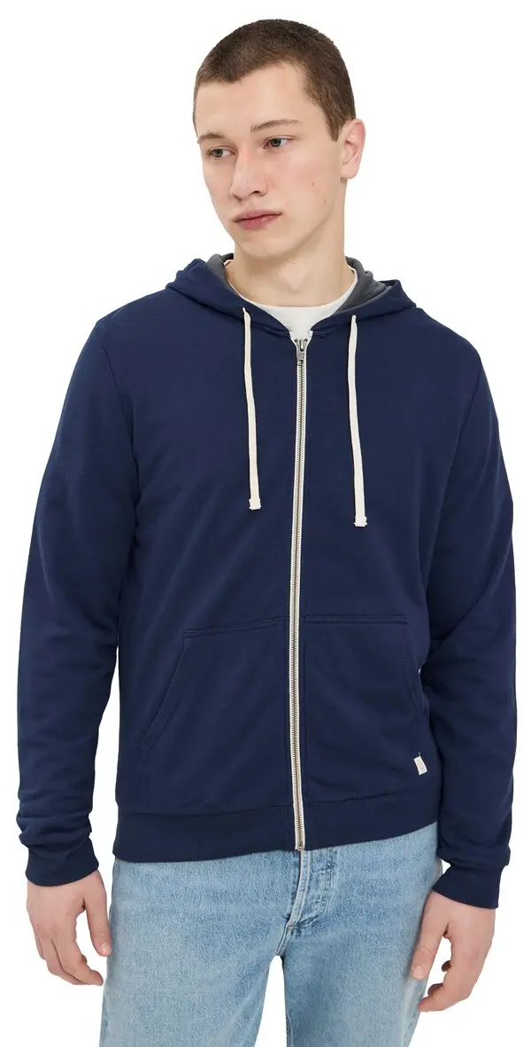 Marine Layer Afternoon Full Zip Hoodie - True Navy