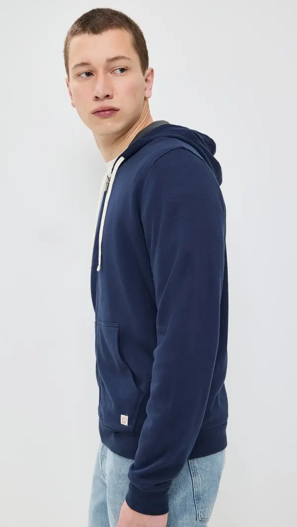 Marine Layer Afternoon Full Zip Hoodie - True Navy