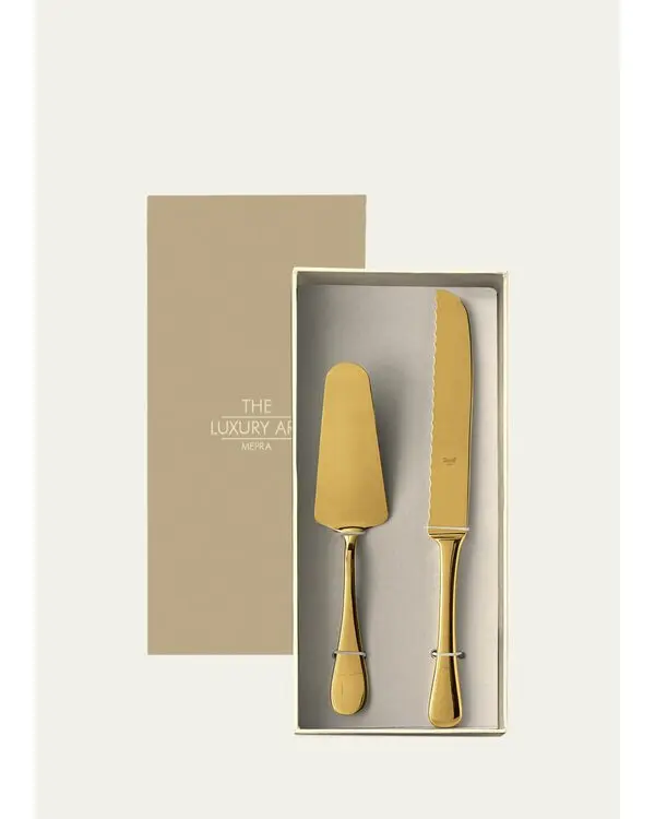 MEPRA Brescia 2-piece Cake Set, Gold